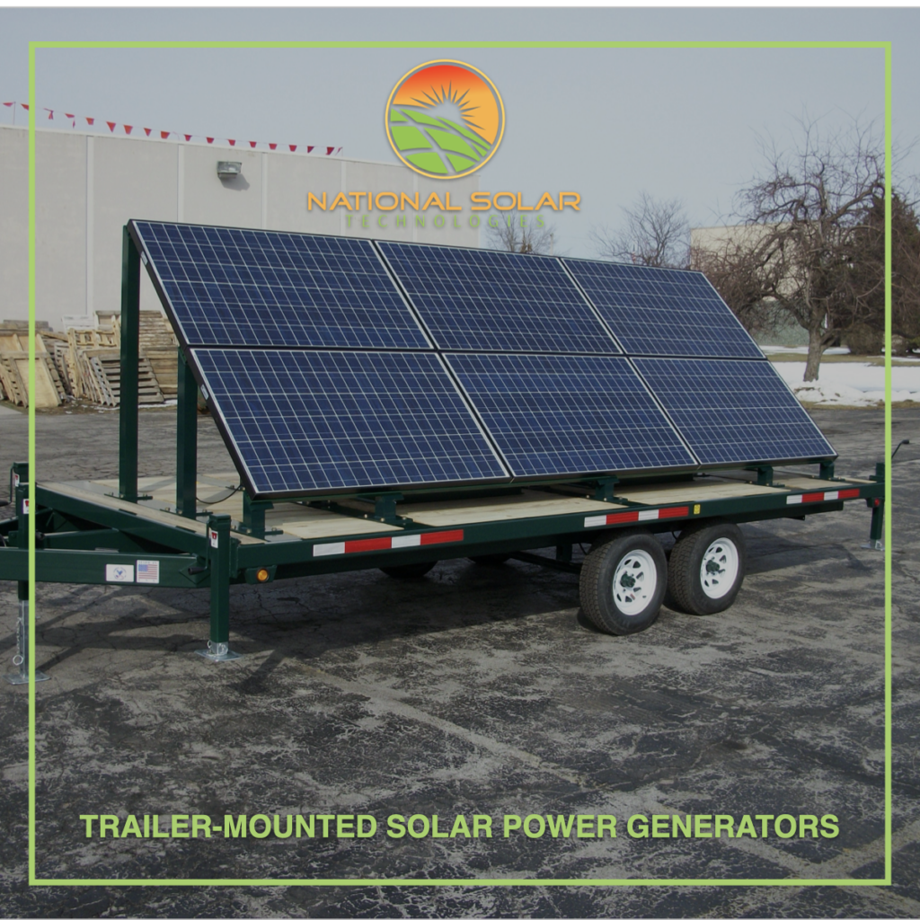 Trailer-Mounted Solar Powered Generator - National Solar Technologies
