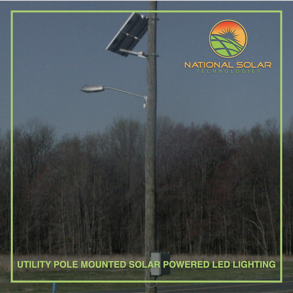 LED Solar Street Light Systems | Utility Pole Mounted | National Solar ...